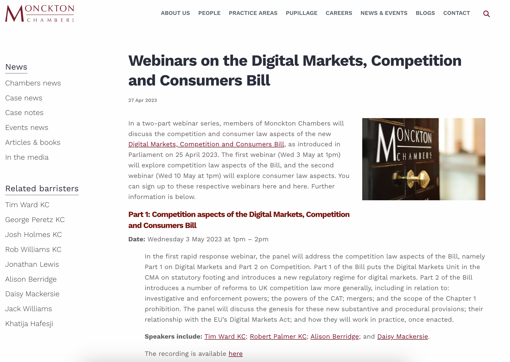 Do Top Barristers’ Chambers Use YouTube on Their Websites?